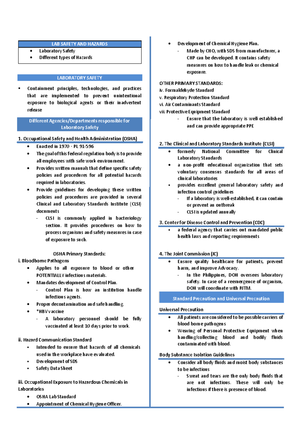 SPDX-LEC1 - Laboratory Safety and Hazard Management Guidelines - Studocu