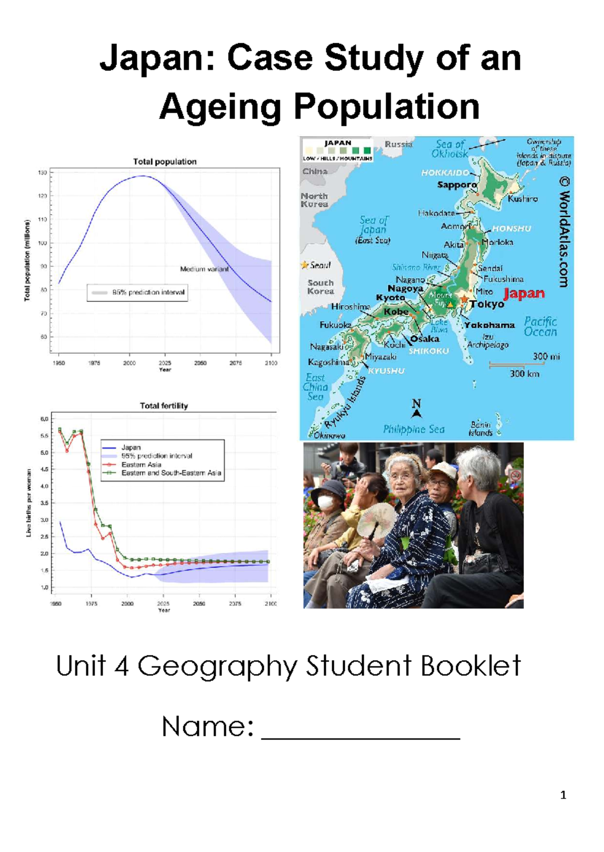 Japan: Case Study on Ageing Population - Unit 4 Geography Booklet - Studocu