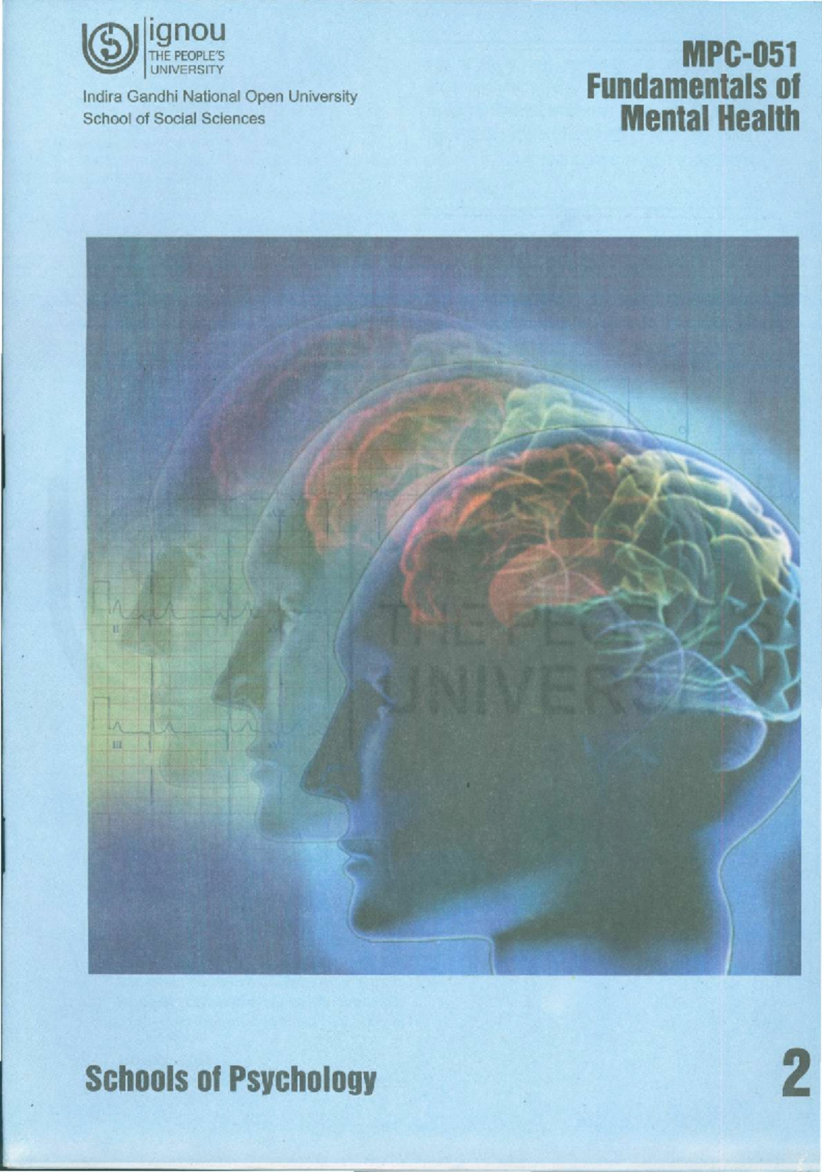 Fundamentals of Mental Health: Schools of Psychology - PGDMH Block 2 ...