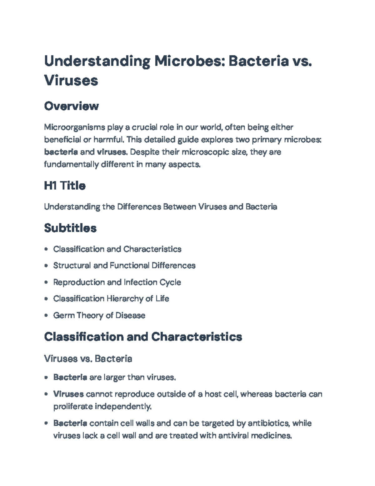 Understanding Bacteria and Viruses: Key Differences and Concepts ...