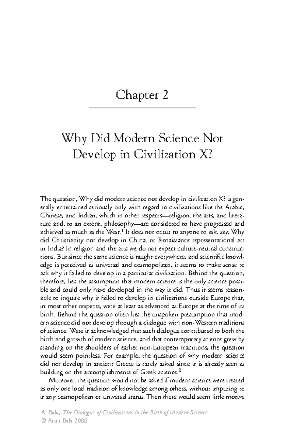 Bala Chapter 2 - module 1 lecture notes - Chapter 2 Why Did Modern ...