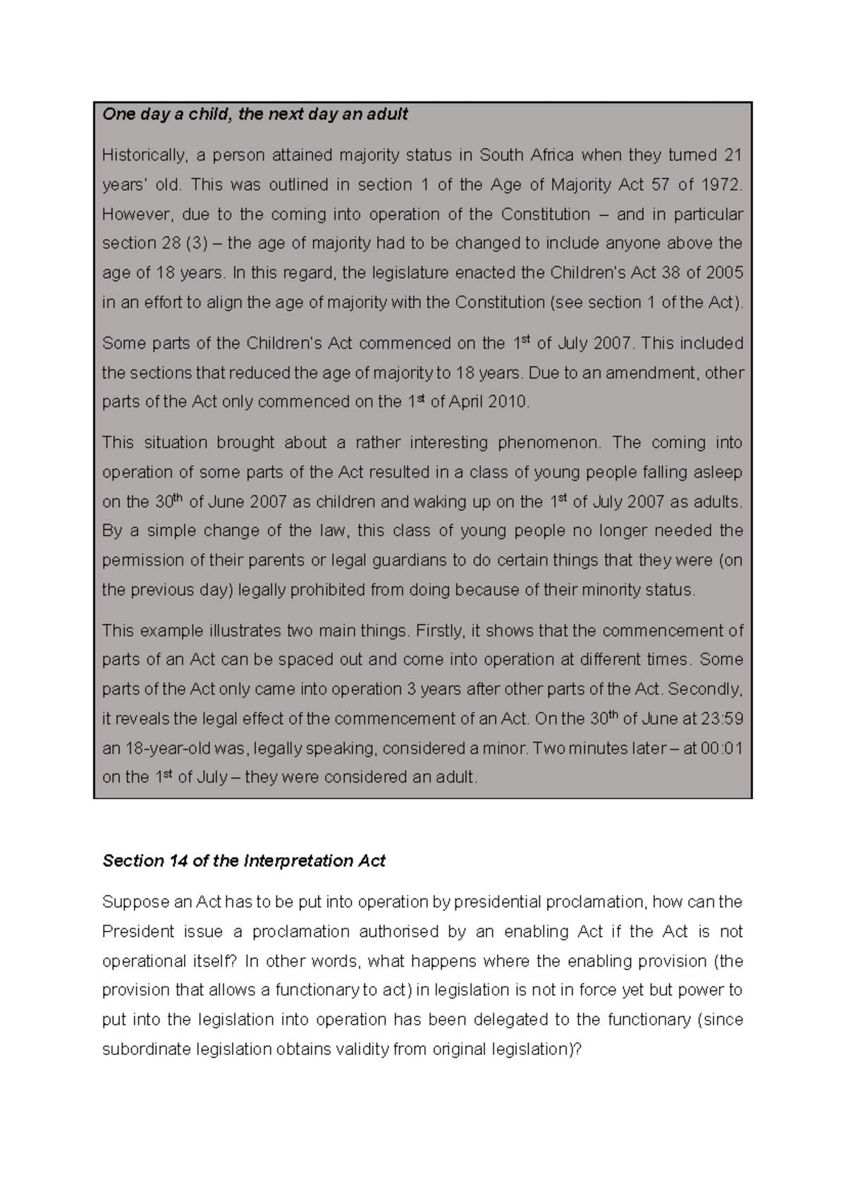 Understanding Section 14 of the Interpretation Act: Legal Implications ...