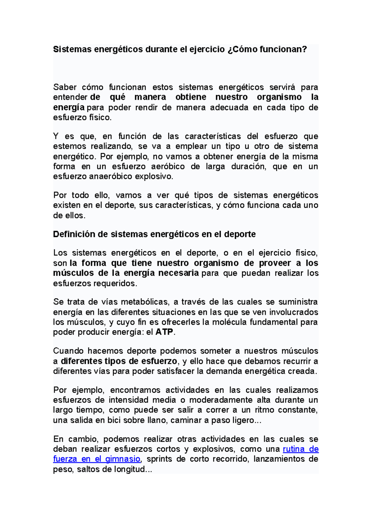 Sistemas Energéticos en el Ejercicio: Funcionamiento y Tipos - FP TSAF ...