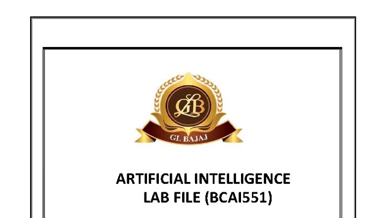 DAA Lab Manual (BCAI551) - Practical Exercises and Algorithms - Studocu