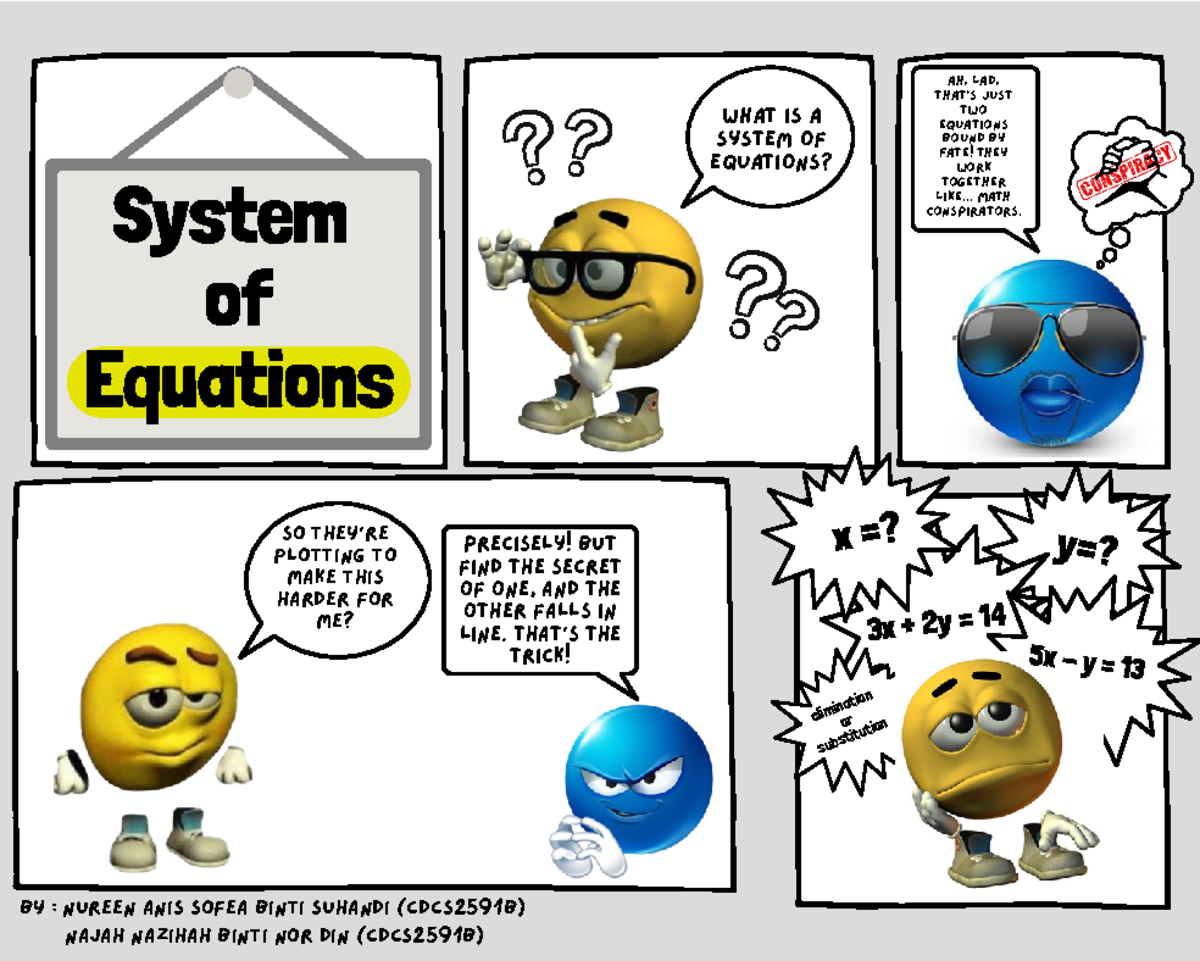 Comic Explanation of System of Equations - MAT406 - Studocu