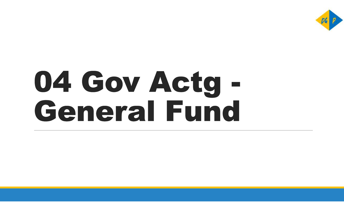 GAM for NGAs: Understanding Financial Reporting & Budget Registries ...
