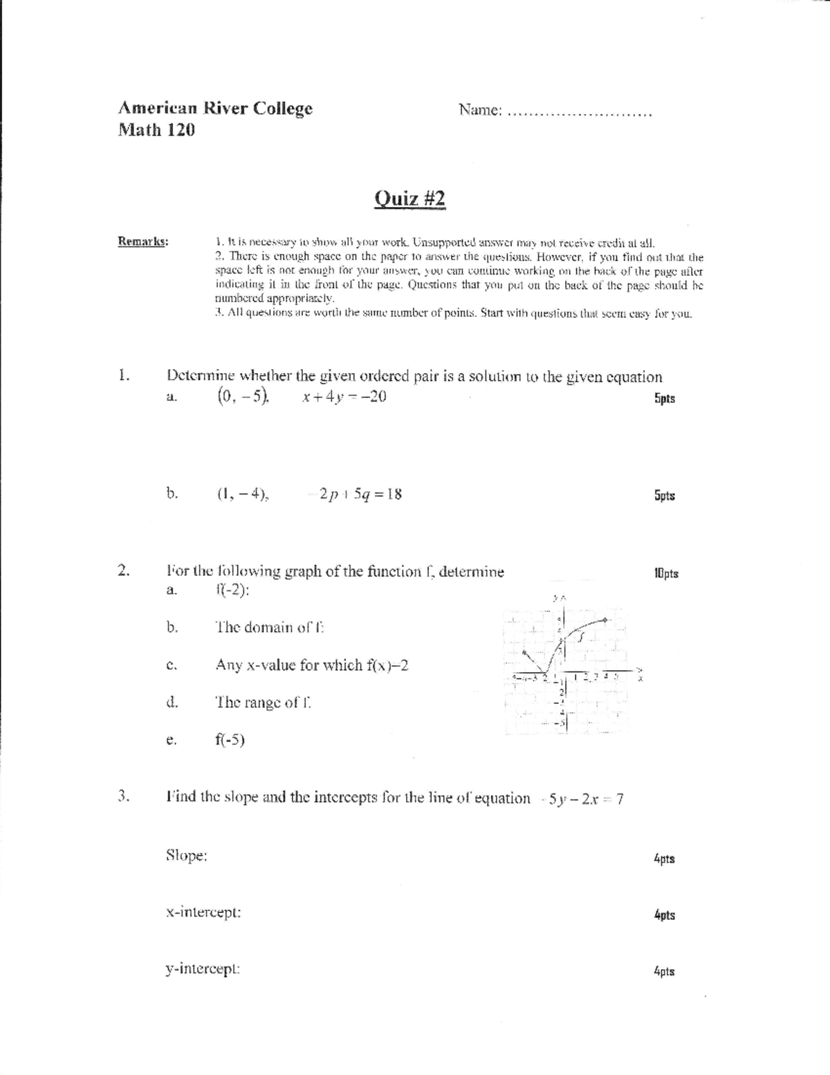 Math120Qz2-1 - Math 120 quiz 2 - American River College Math 120 ...