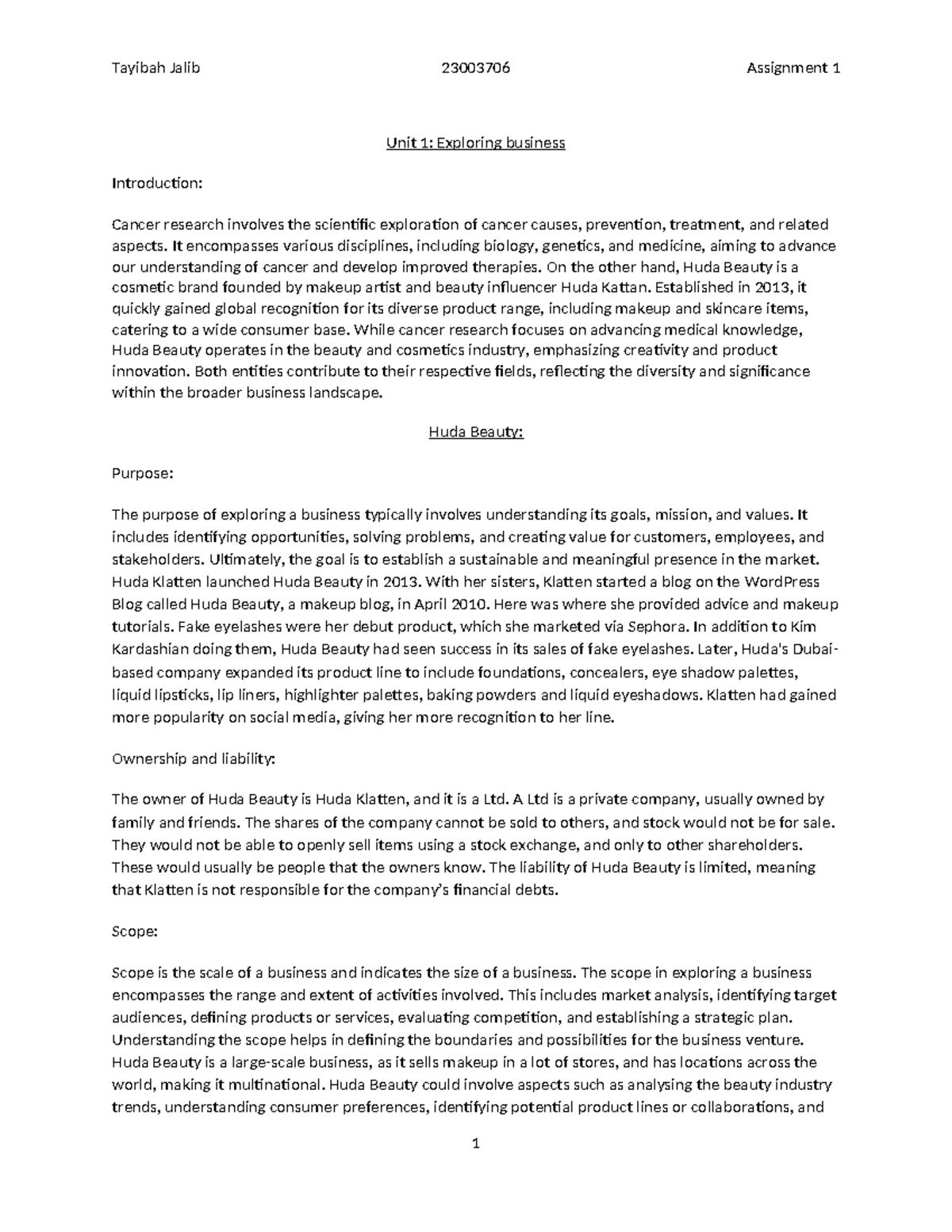 Unit 1 Exploring business updated - Unit 1: Exploring business ...