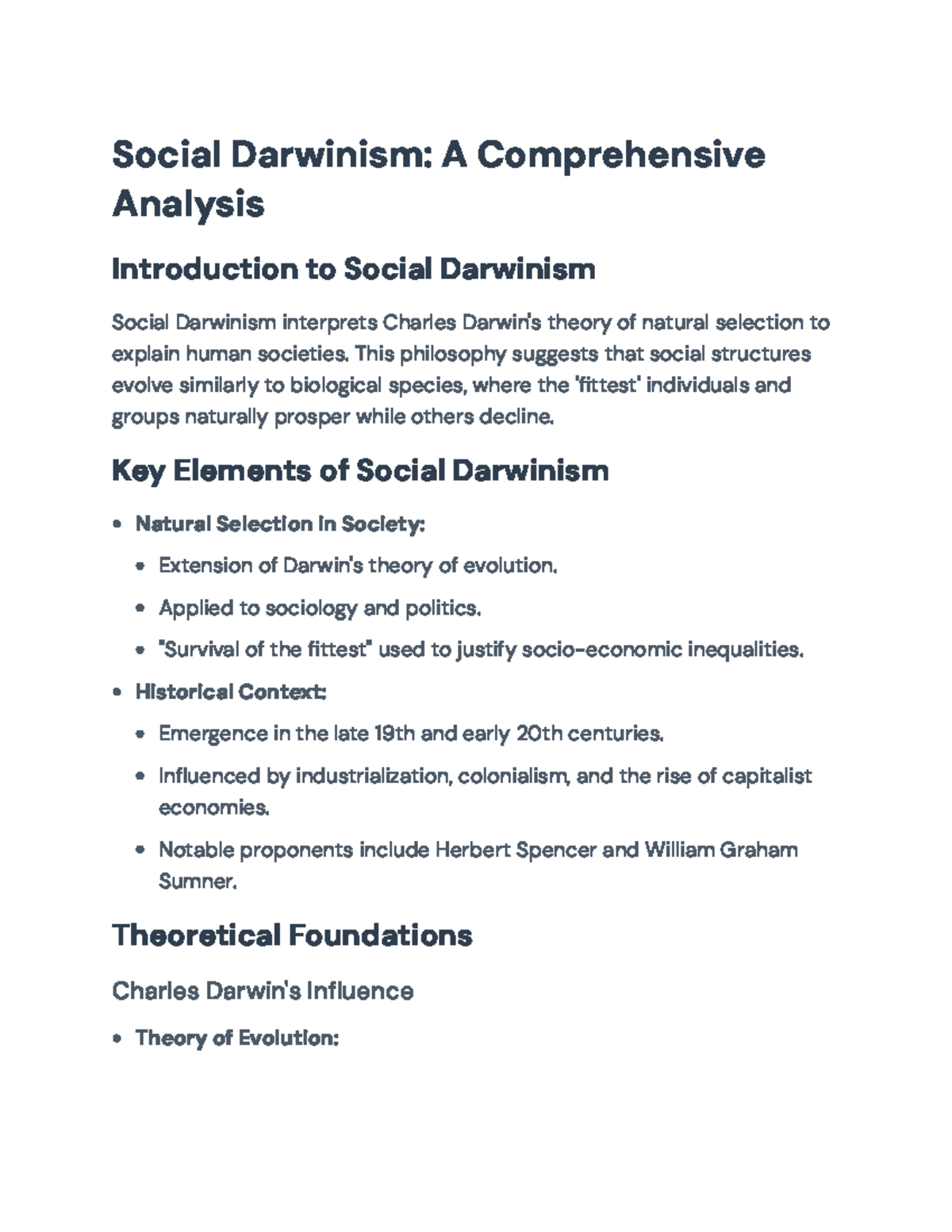 Analyzing Social Darwinism: Historical Context and Modern Implications ...