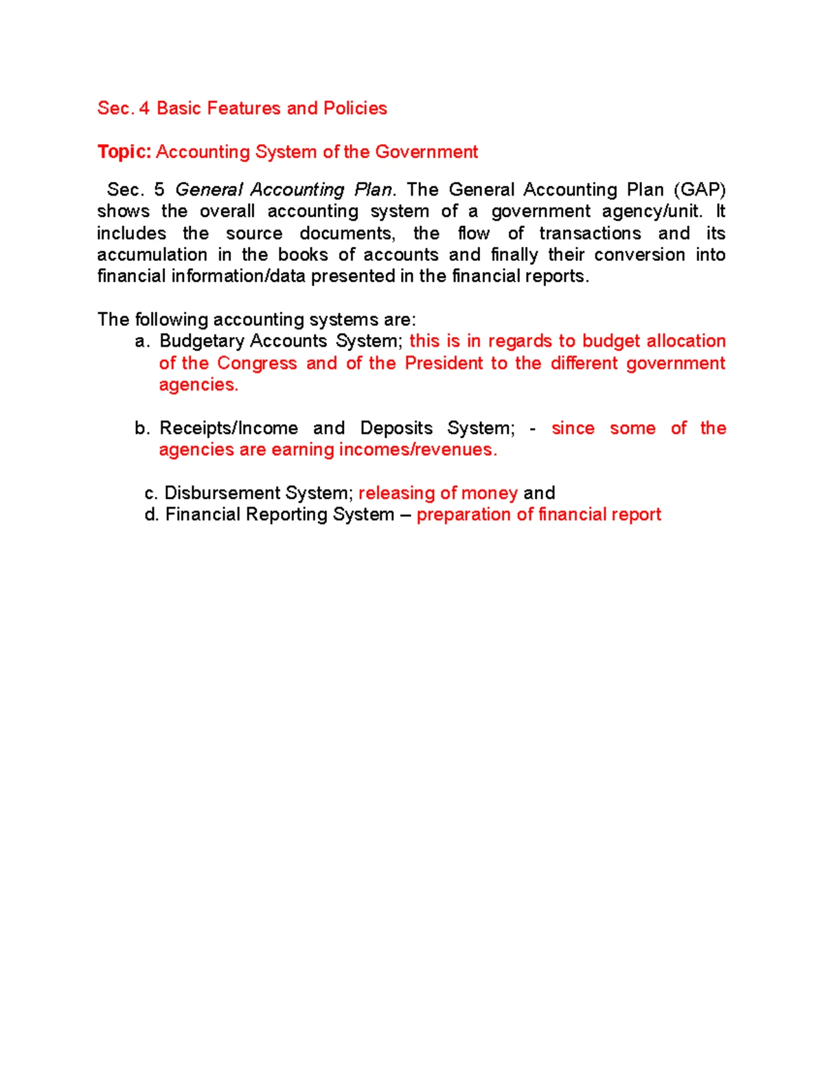 Chapter 4 - Handout 4 - PART IV Income/Collections and Deposits System ...