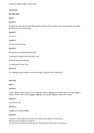 Impulse 2 Unit 3 Test Standard B - Unit 3 Test Standard | Group B Name