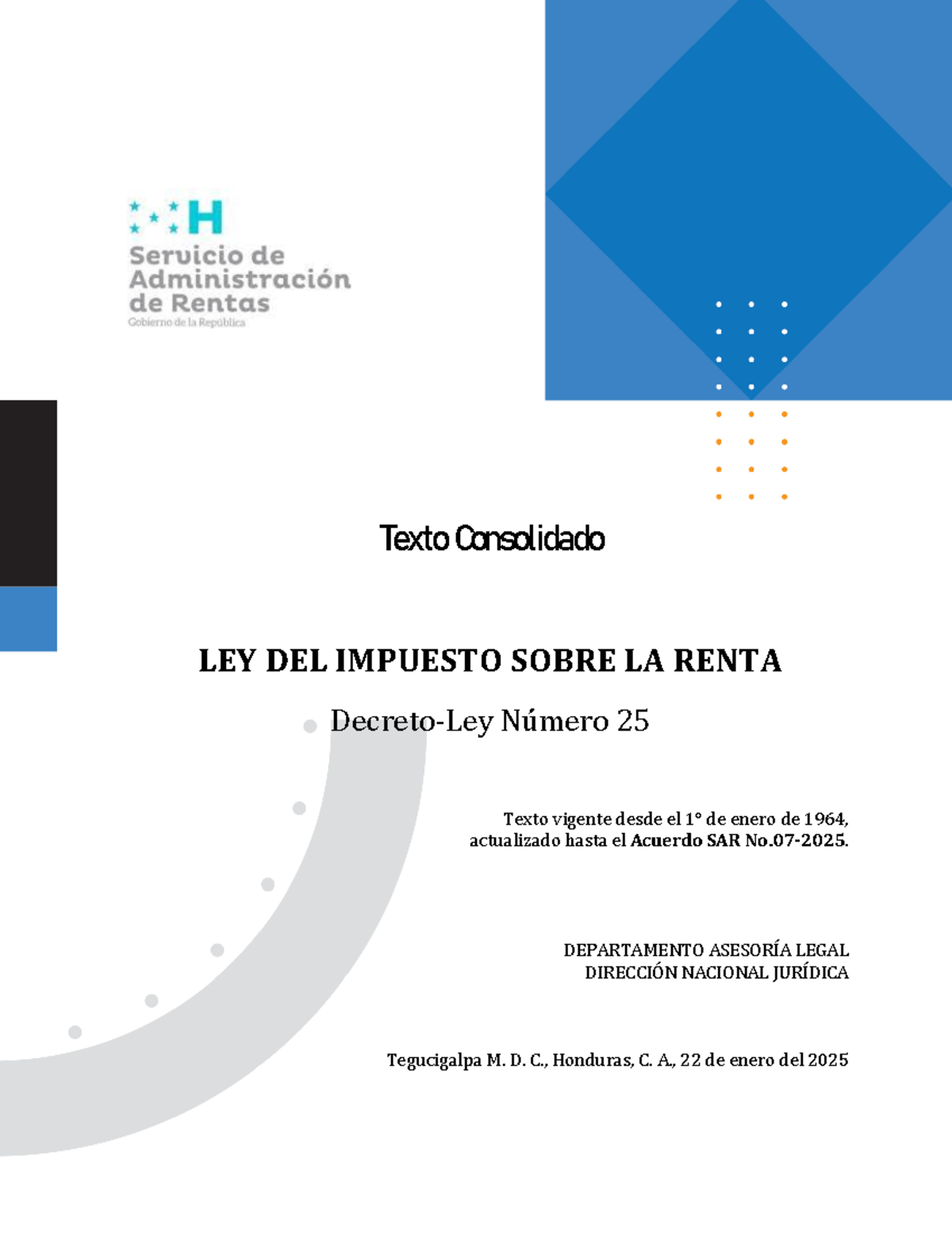 LEY ISR Actualizada hasta el Acuerdo No SAR-07-2025 - Texto Consolidado ...