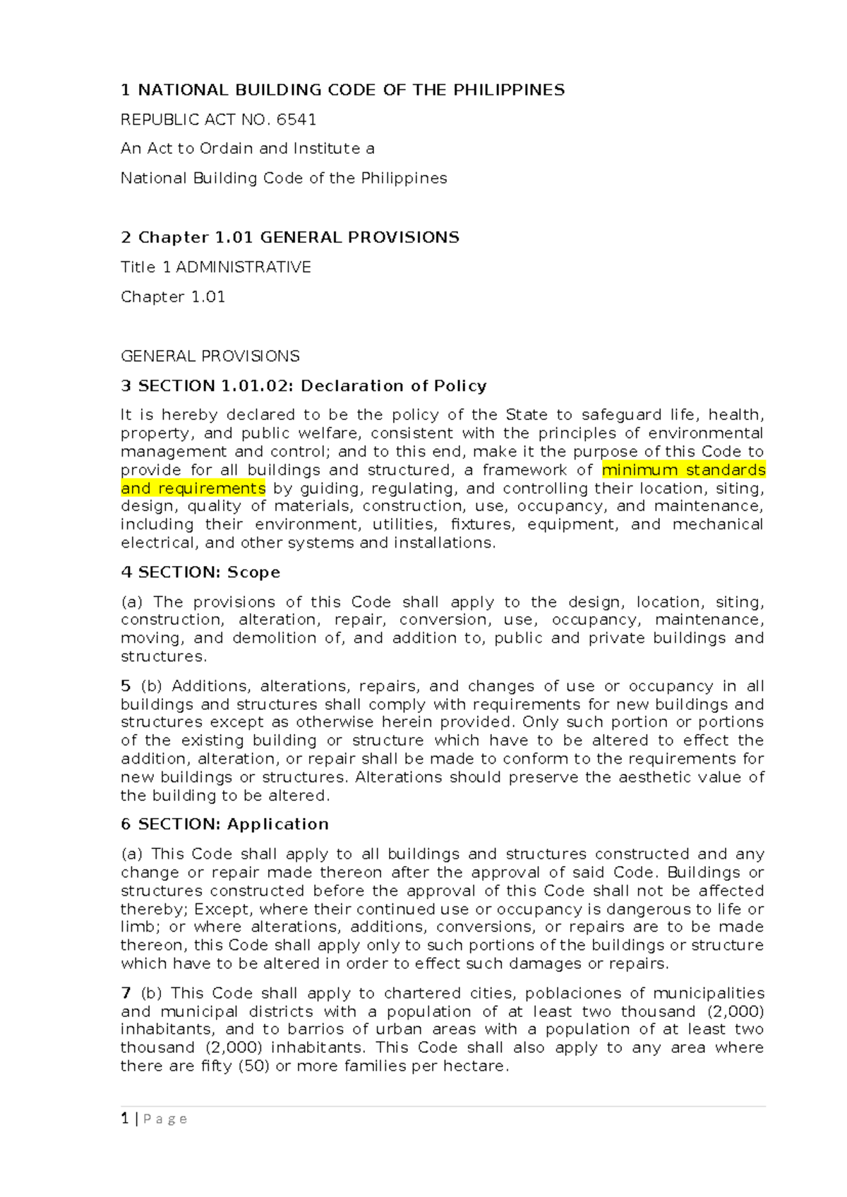 National-BLDG - Analysis of the Philippine Building Code - Studocu