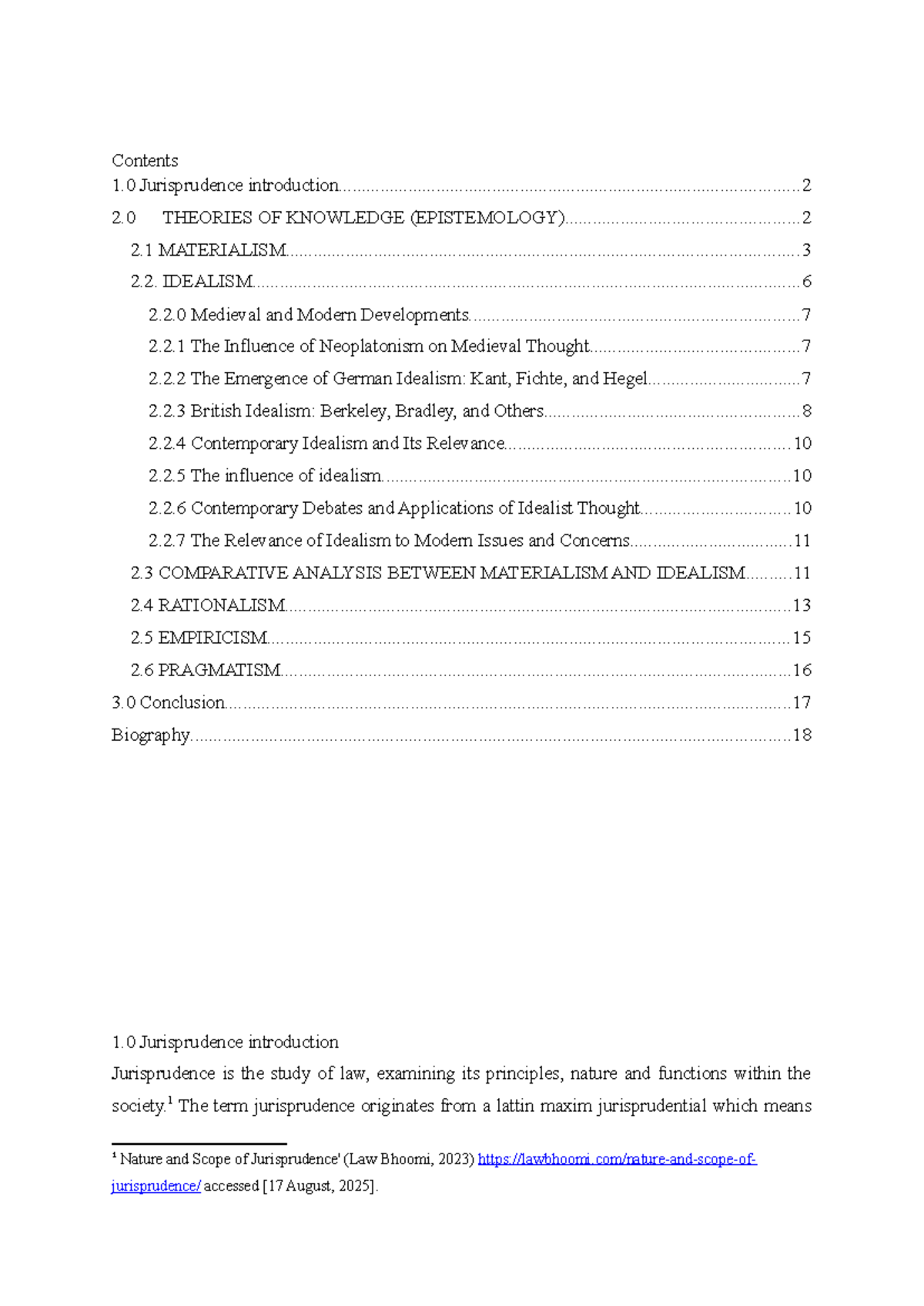 Jurisprudence and Theories of Knowledge: A Comprehensive Overview (JUR ...