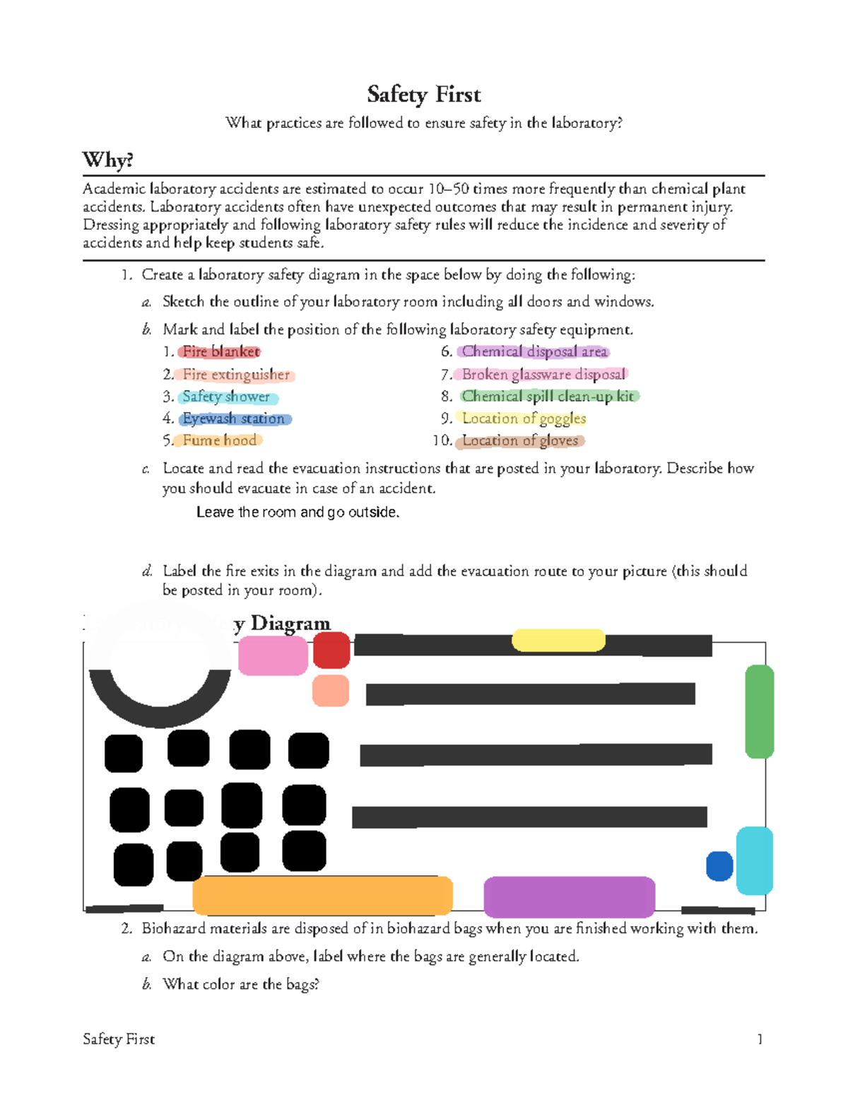 Safety First: Laboratory Safety Practices and Guidelines (CHEM101 ...