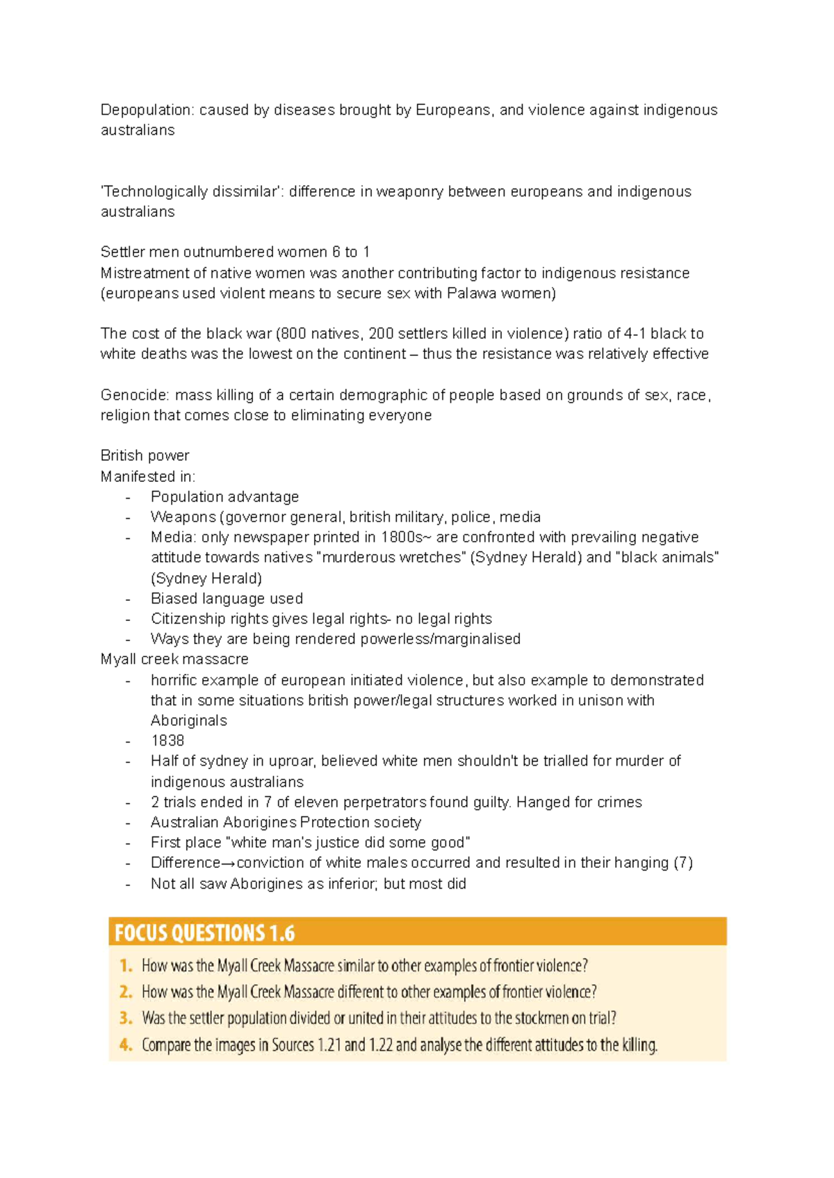 HIST101: Aboriginal Resistance & Interactions in Australian History ...