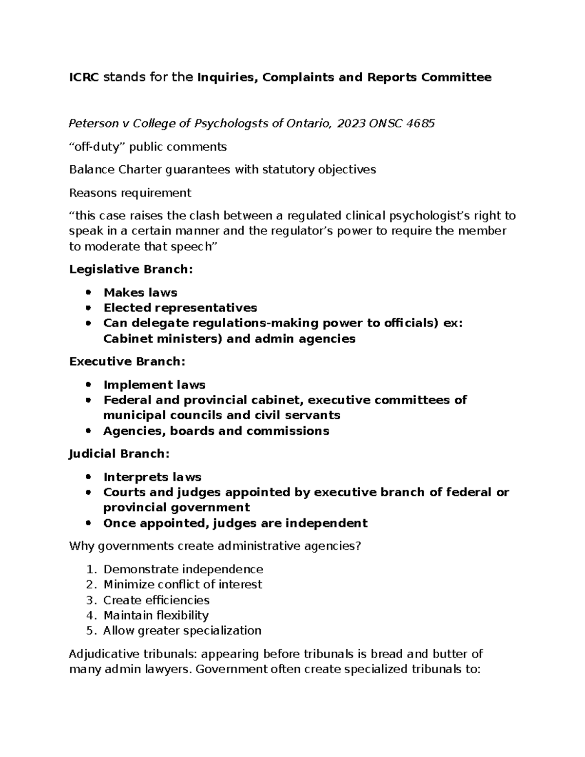 Administrative Law Overview: Key Concepts and Case Studies (LAW 101 ...