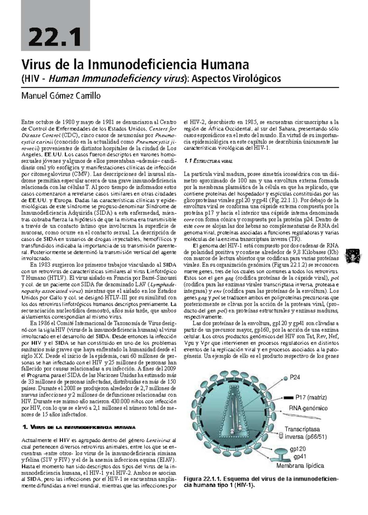 Capítulo 22: Virología del Virus de la Inmunodeficiencia Humana (HIV ...