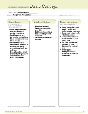 Epidural Anesthesia - ATI active learning template - ACTIVE LEARNING ...