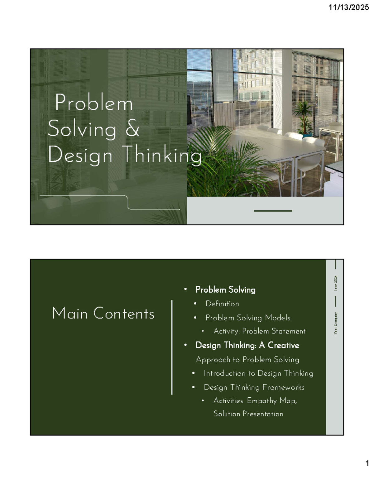 2025 KDOE441 Problem Solving & Design Thinking Overview - Studocu