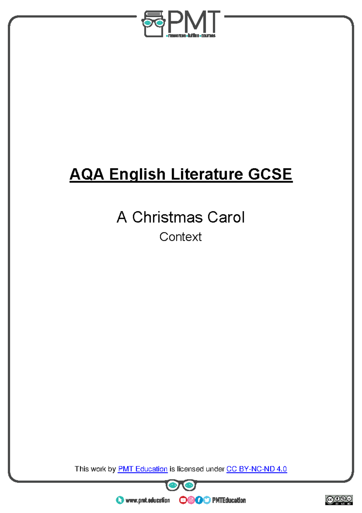 AQA GCSE English Literature: Context for A Christmas Carol Analysis ...