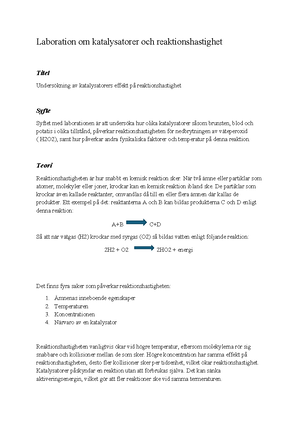 P H med rödkål - .............. - Laboration- pH med rödkål ...