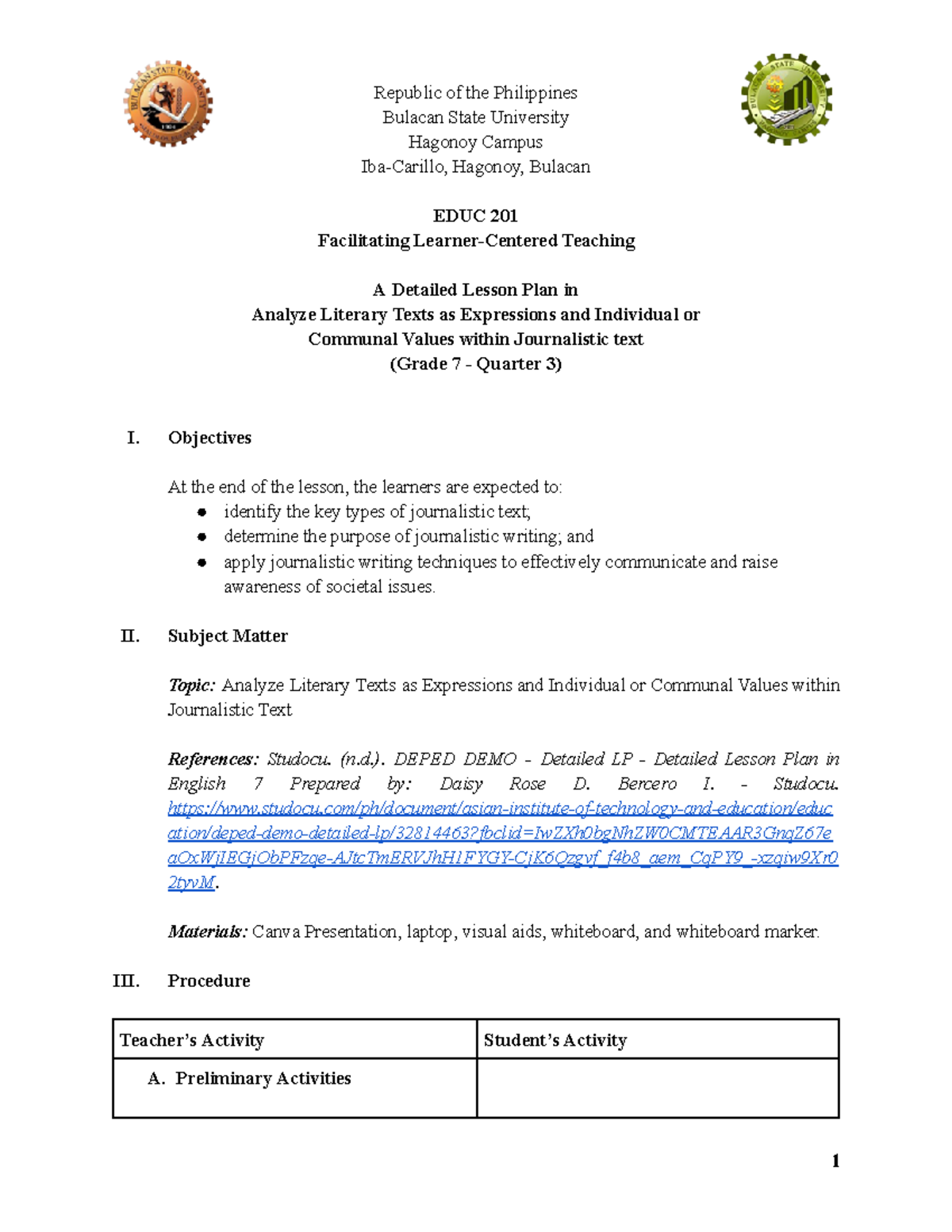 3 - module - Republic of the Philippines Bulacan State University ...