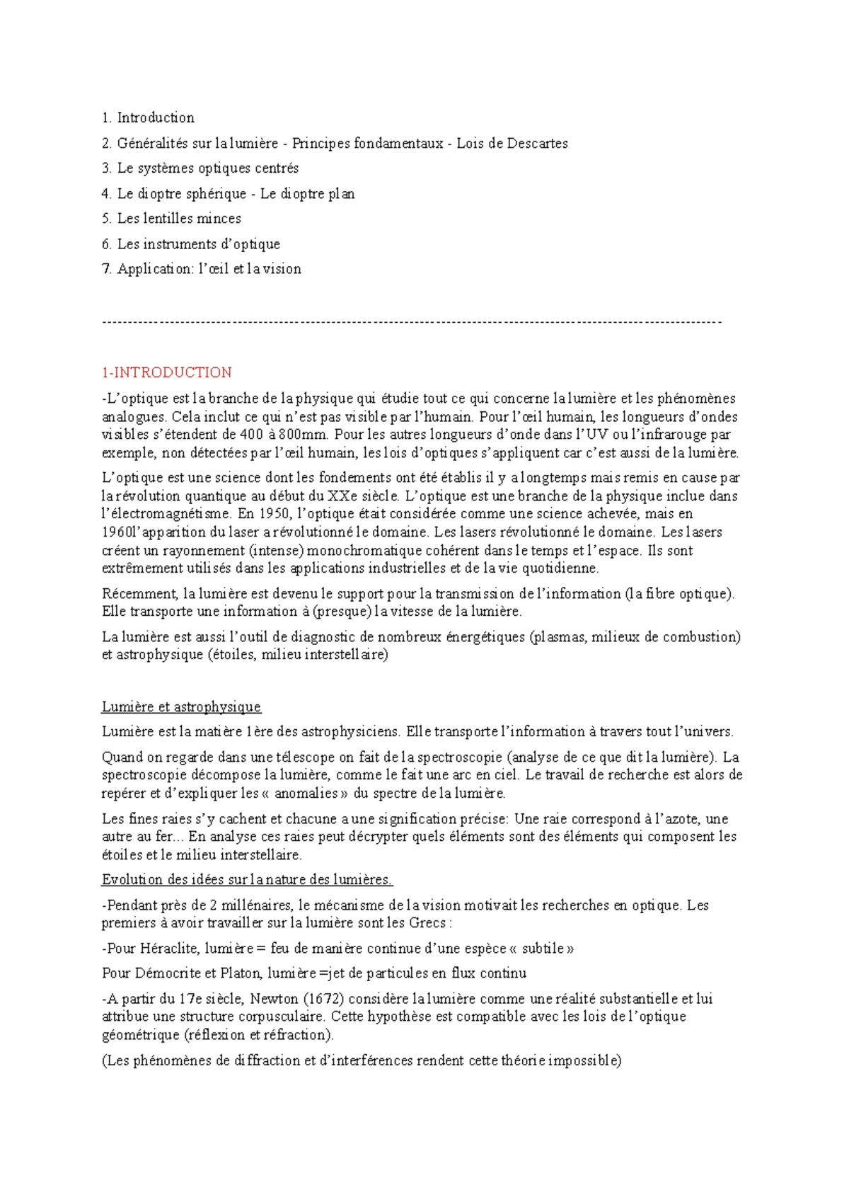 Optique 4 - Le dioptre plan – le dioptre sphérique - IV/ Le dioptre ...