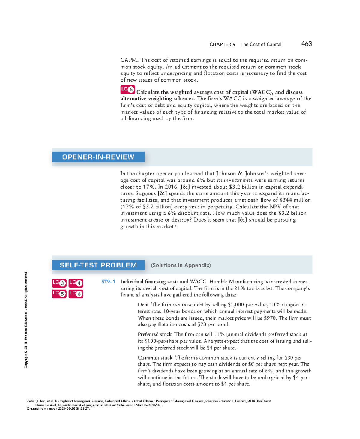 Week 7 Additional Exercises on Cost of Capital (FIN 301) - Studocu