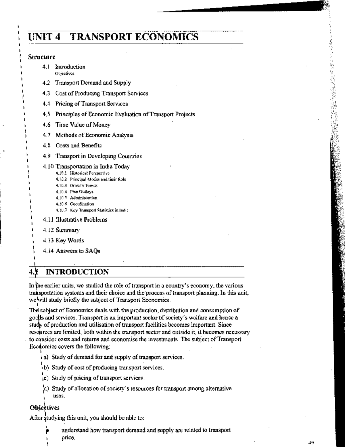 Unit-4 - Transport economics - \ UNIT 4 TRANSPORT ECONOMICS \ Structure ...
