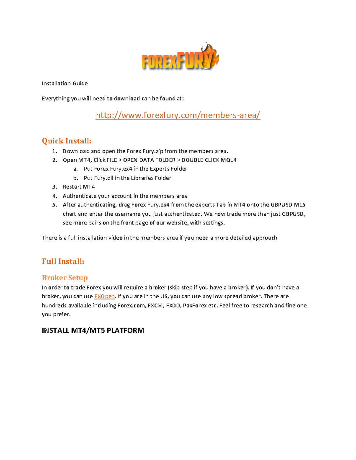 Forex Fury V4 Complete Installation & Setup Guide [2021] - Studocu