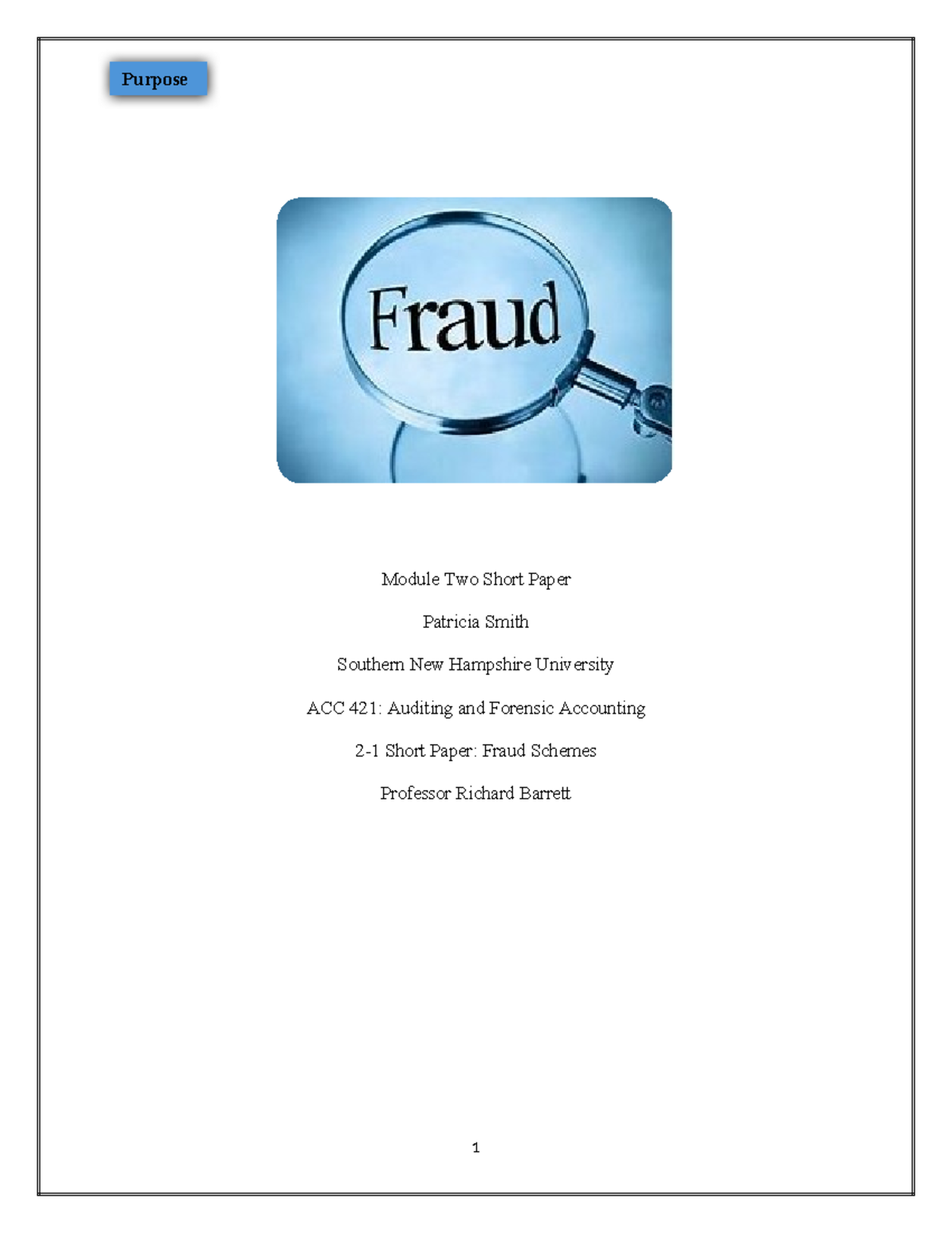 ACC 421: Short Paper on Fraud Schemes in Case Studies - Studocu