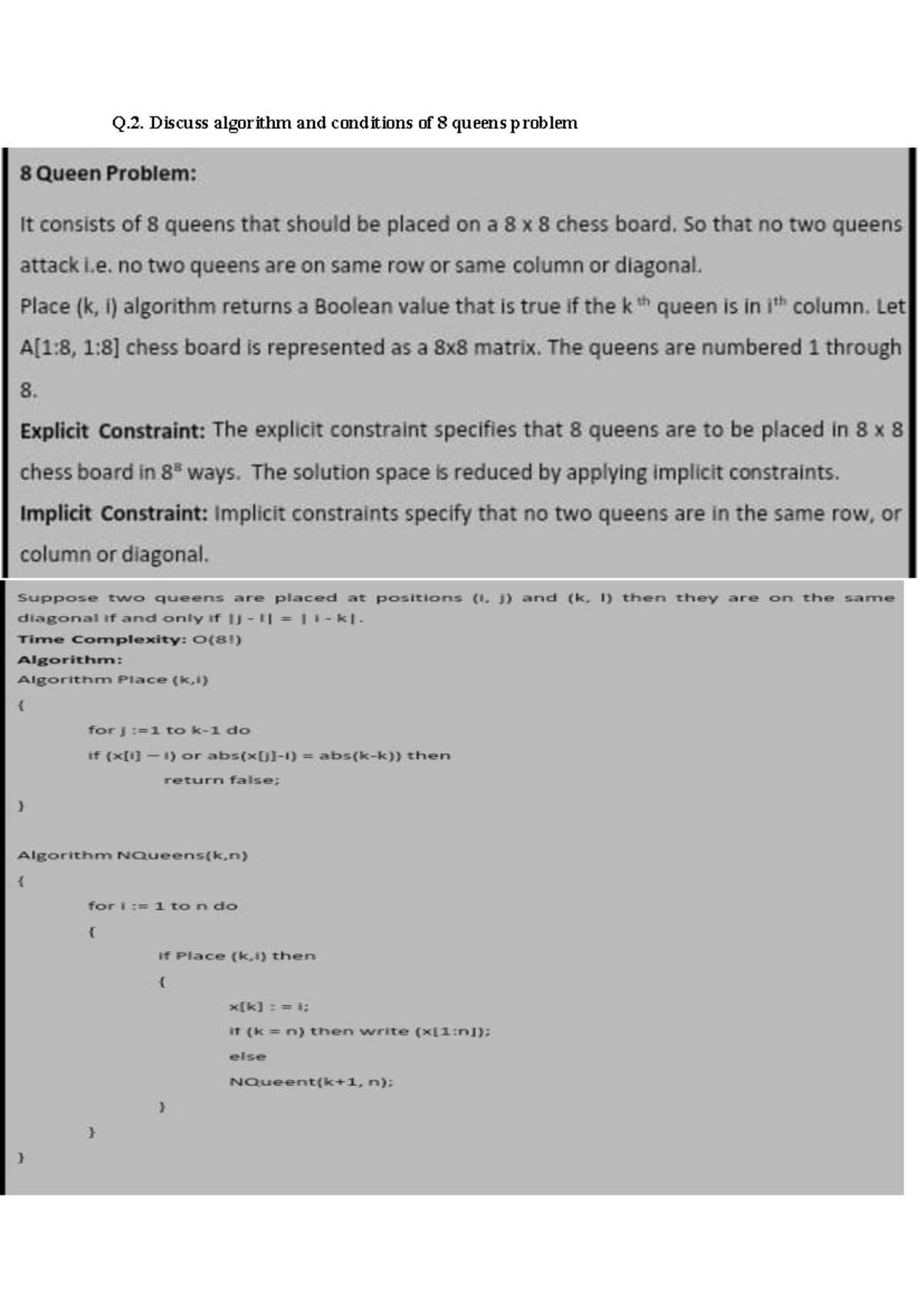 Computer Algorithms: Q.2, Q.4, Q.6, Q.8, Q.9, Q.30 Explained - Studocu