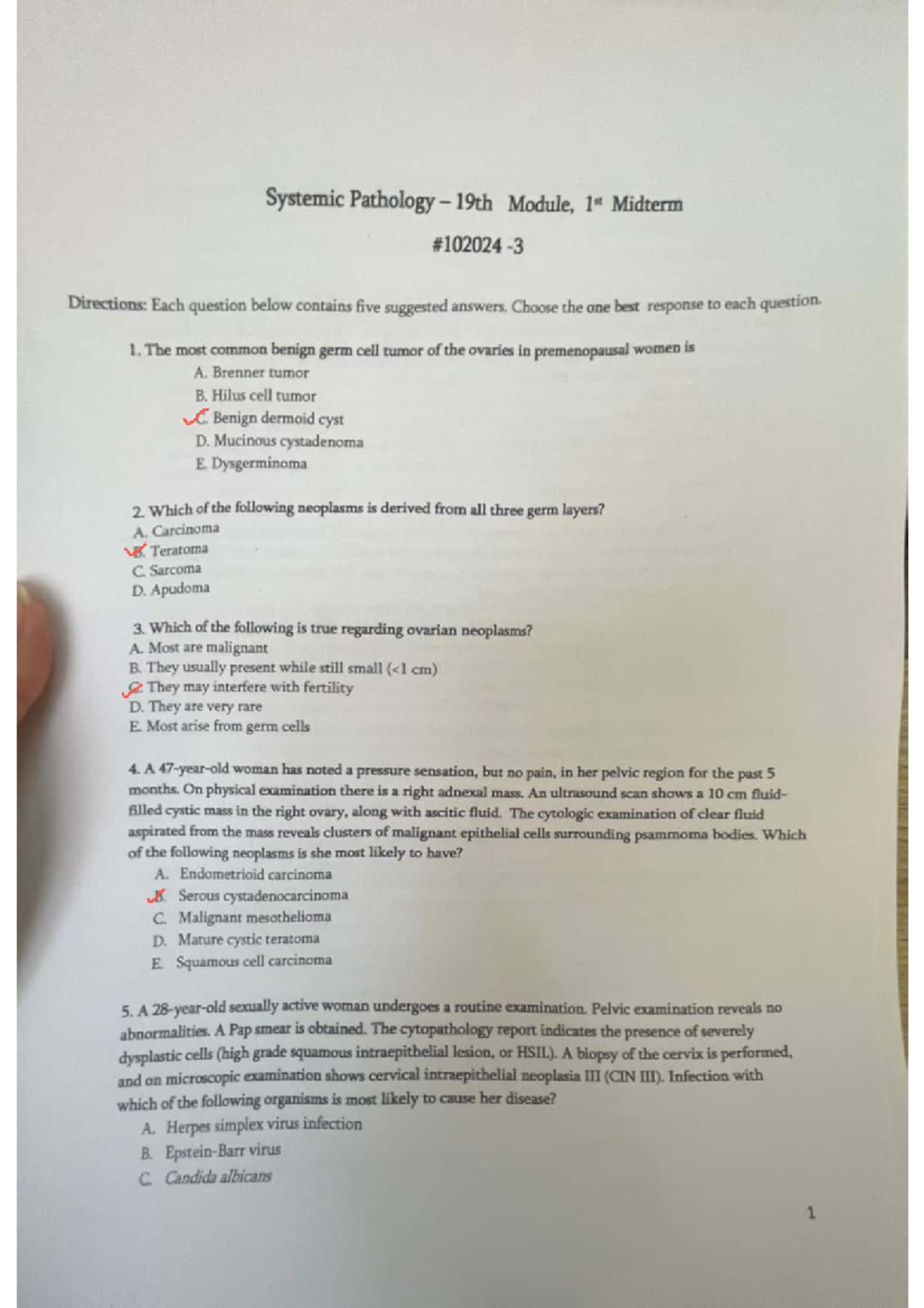 Systemic Pathology 19th Module, 1st Midterm Study Guide - Studocu