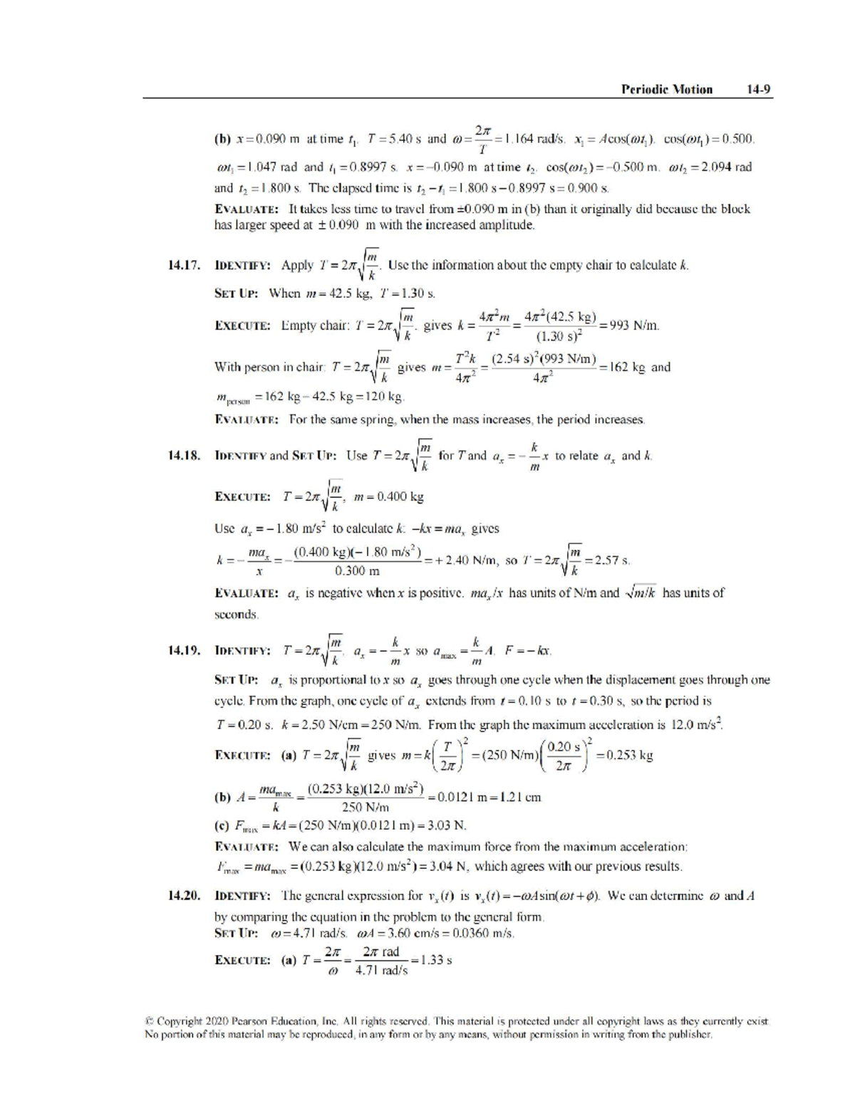 University Physics (PHYS 101) - Periodic Motion Analysis and Solutions ...
