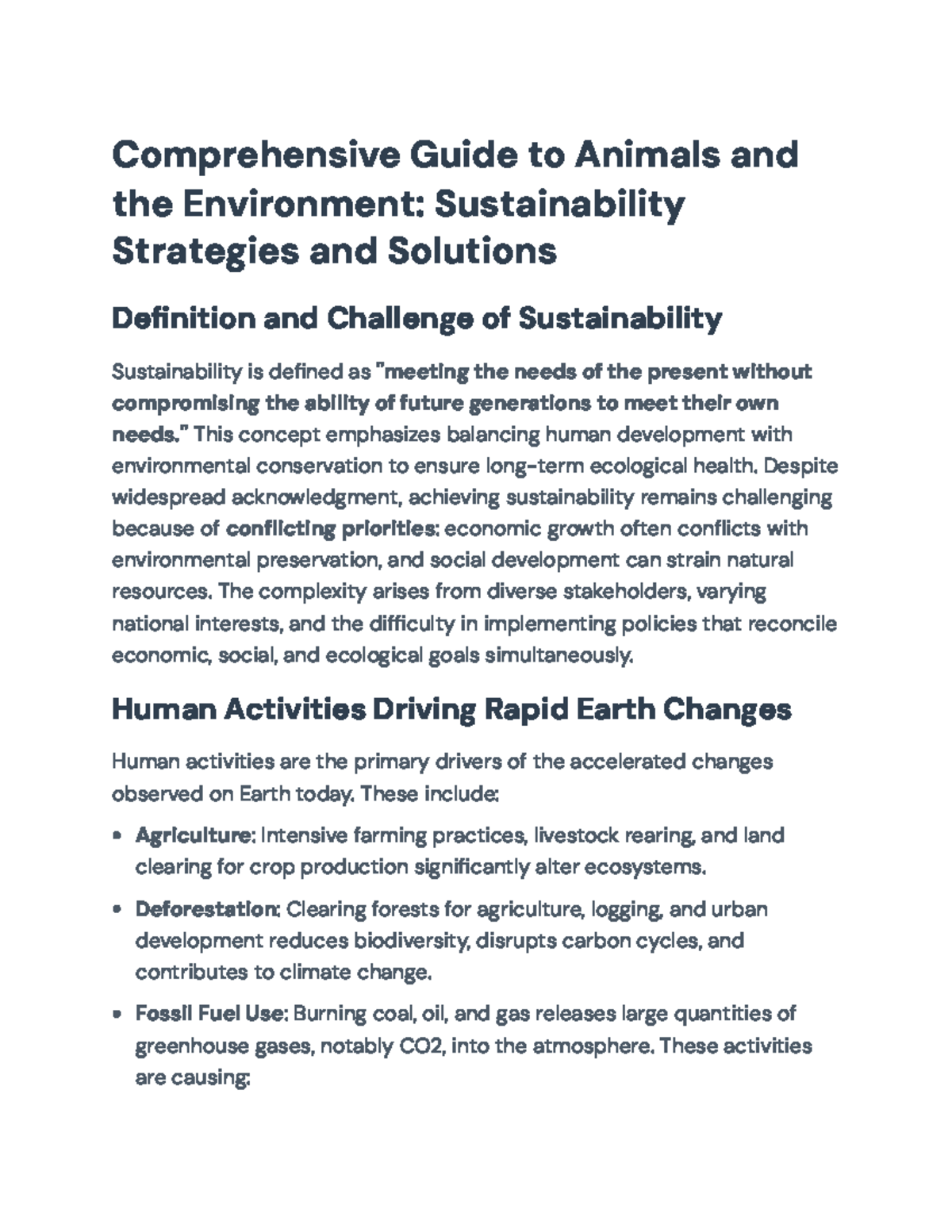 Comprehensive Guide to ENV 101: Sustainability Strategies and ...