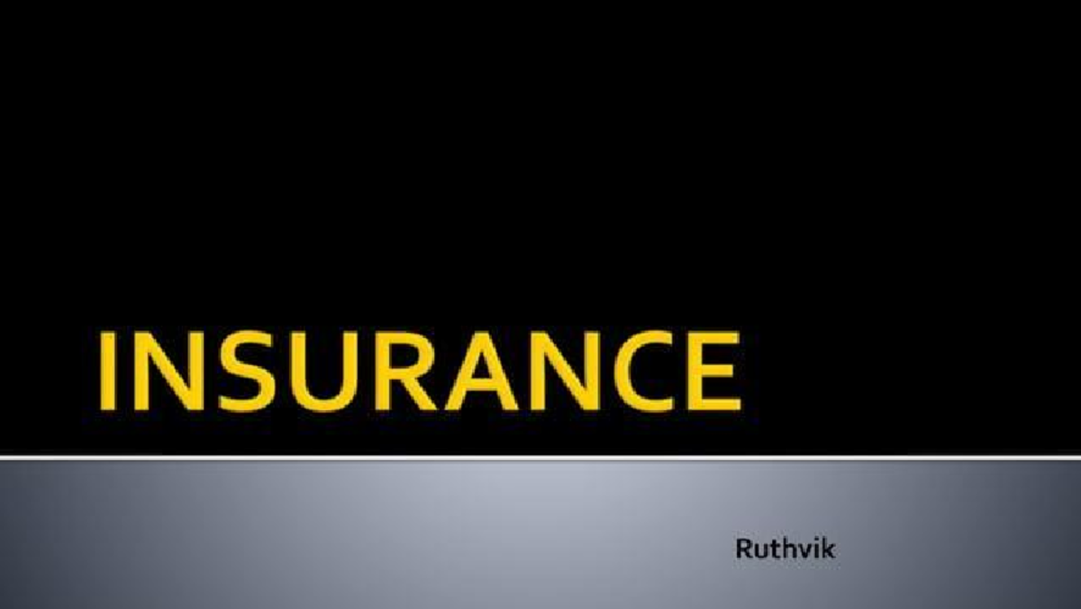 INSURANCE 101: Introduction to Risk Management and Principles - Studocu