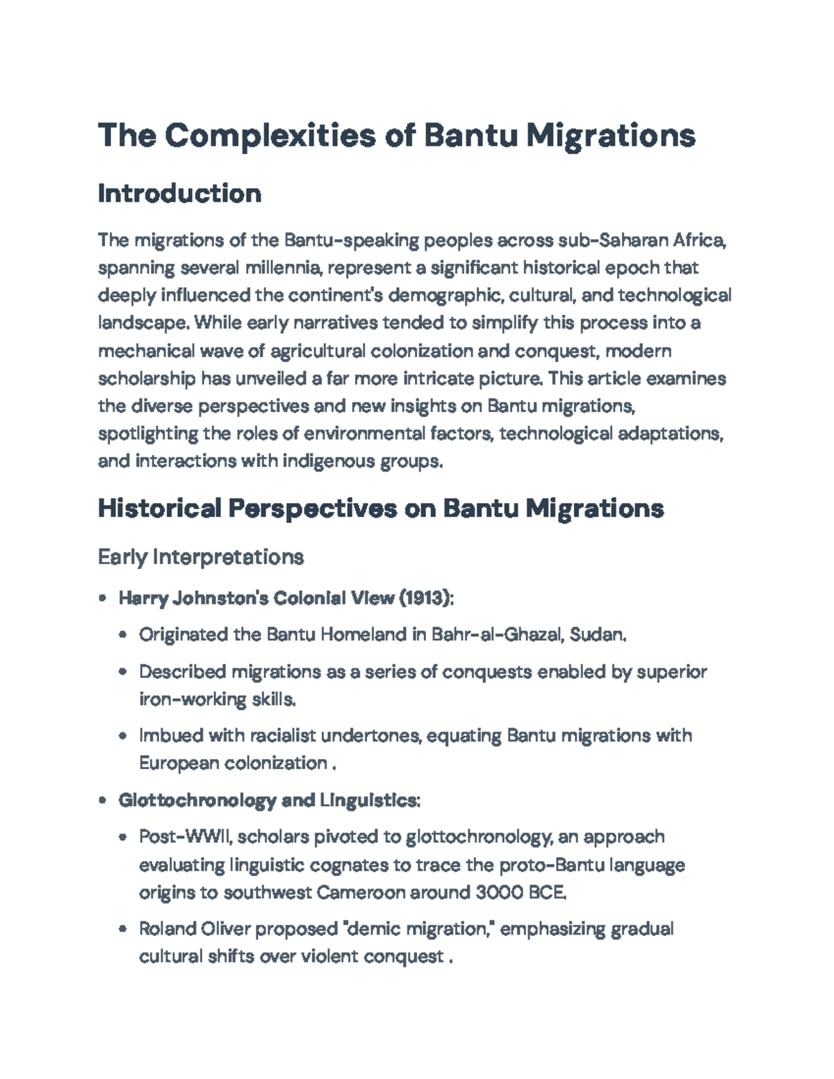 Bantu Migrations: Historical Perspectives & Cultural Insights Analysis ...