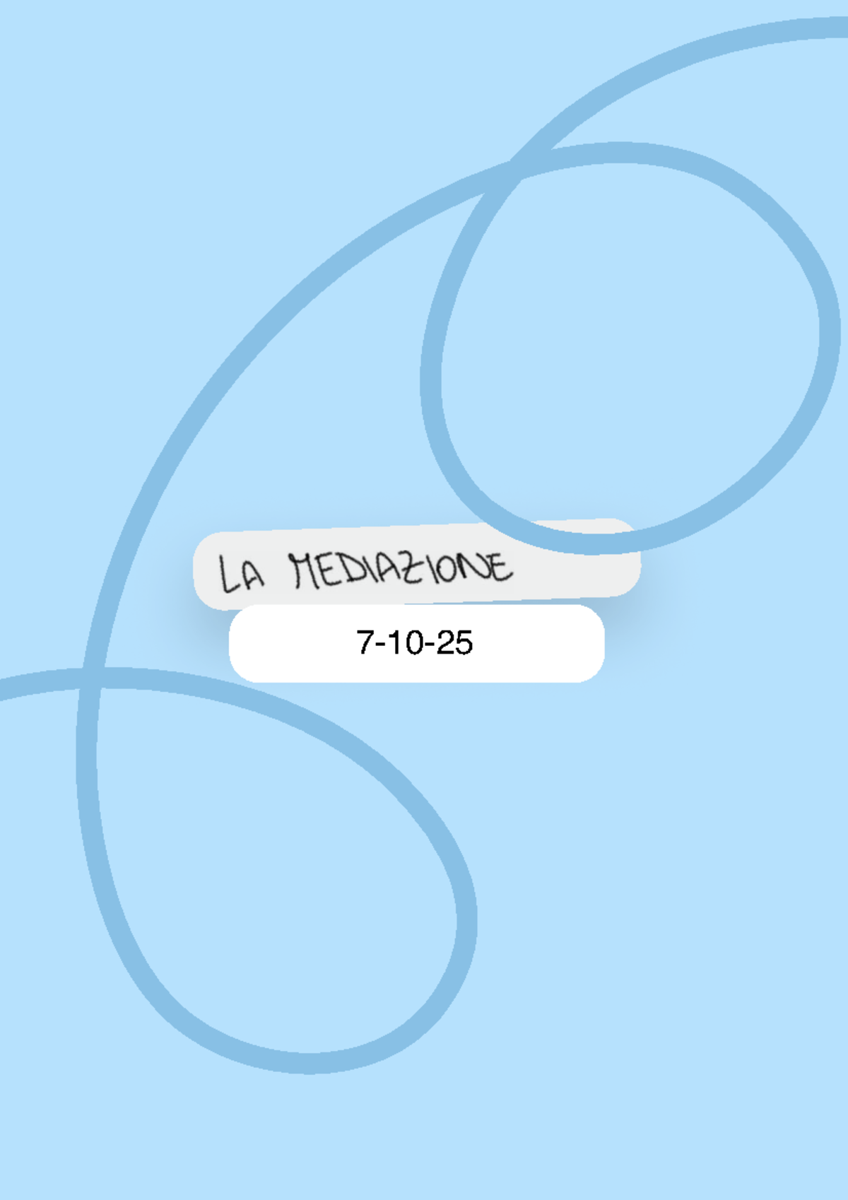 La mediazione: Appunti su comunicazione e cultura - Studocu