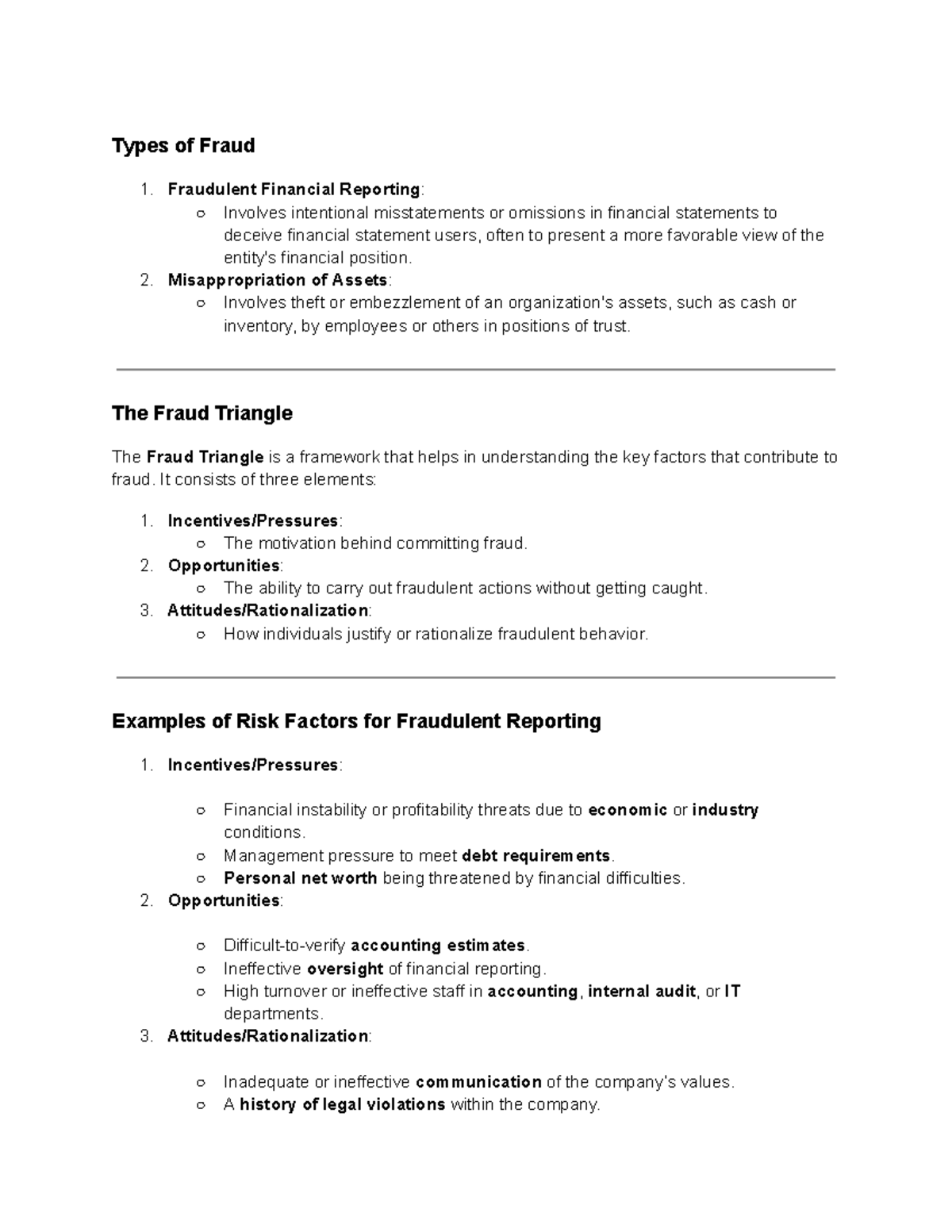 Fraud Auditing: Understanding Fraud Types and Risk Factors in ISA 240 ...