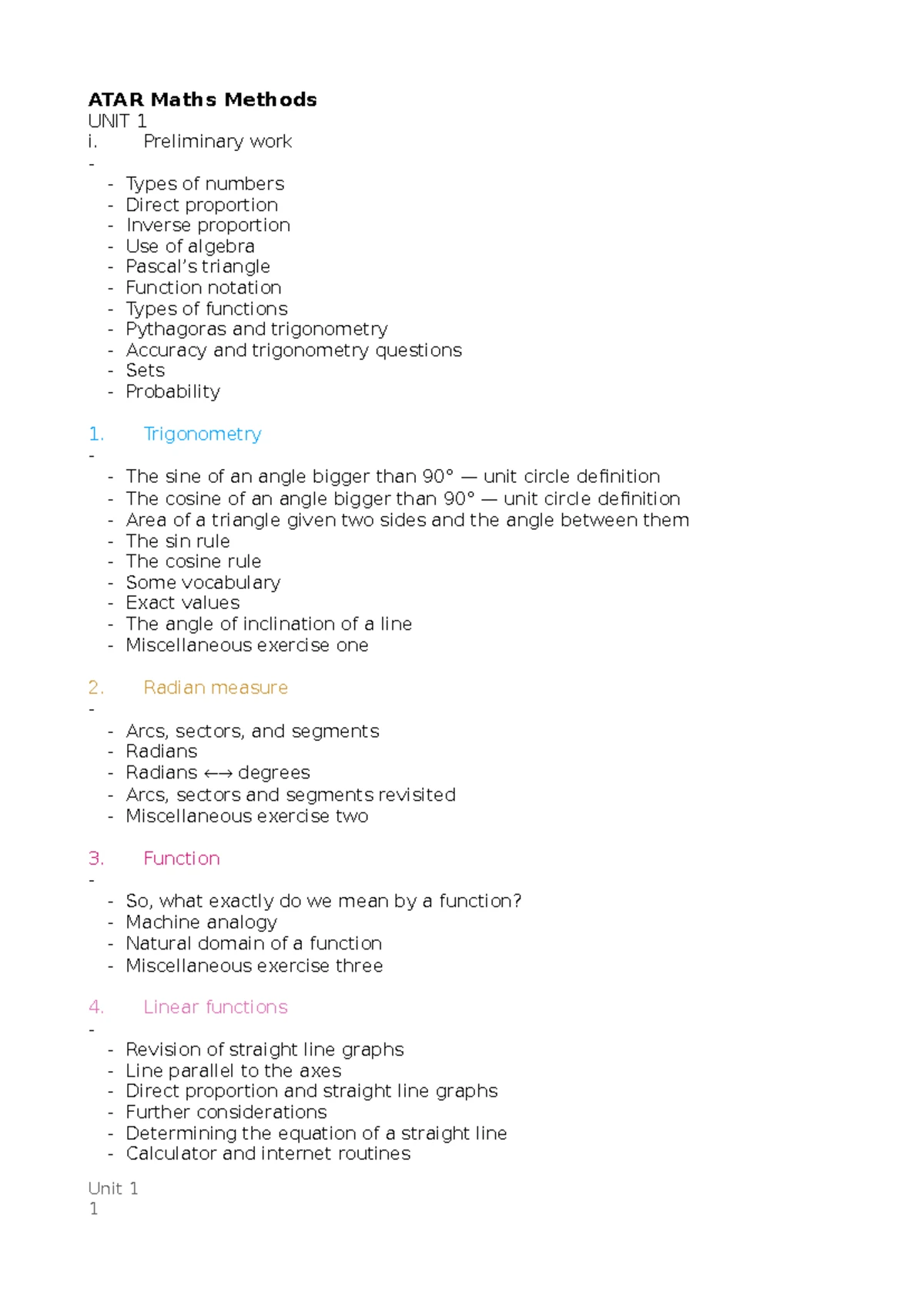 ATAR English - Syllabus Outline and Key Points for Units 1 & 2 - Studocu
