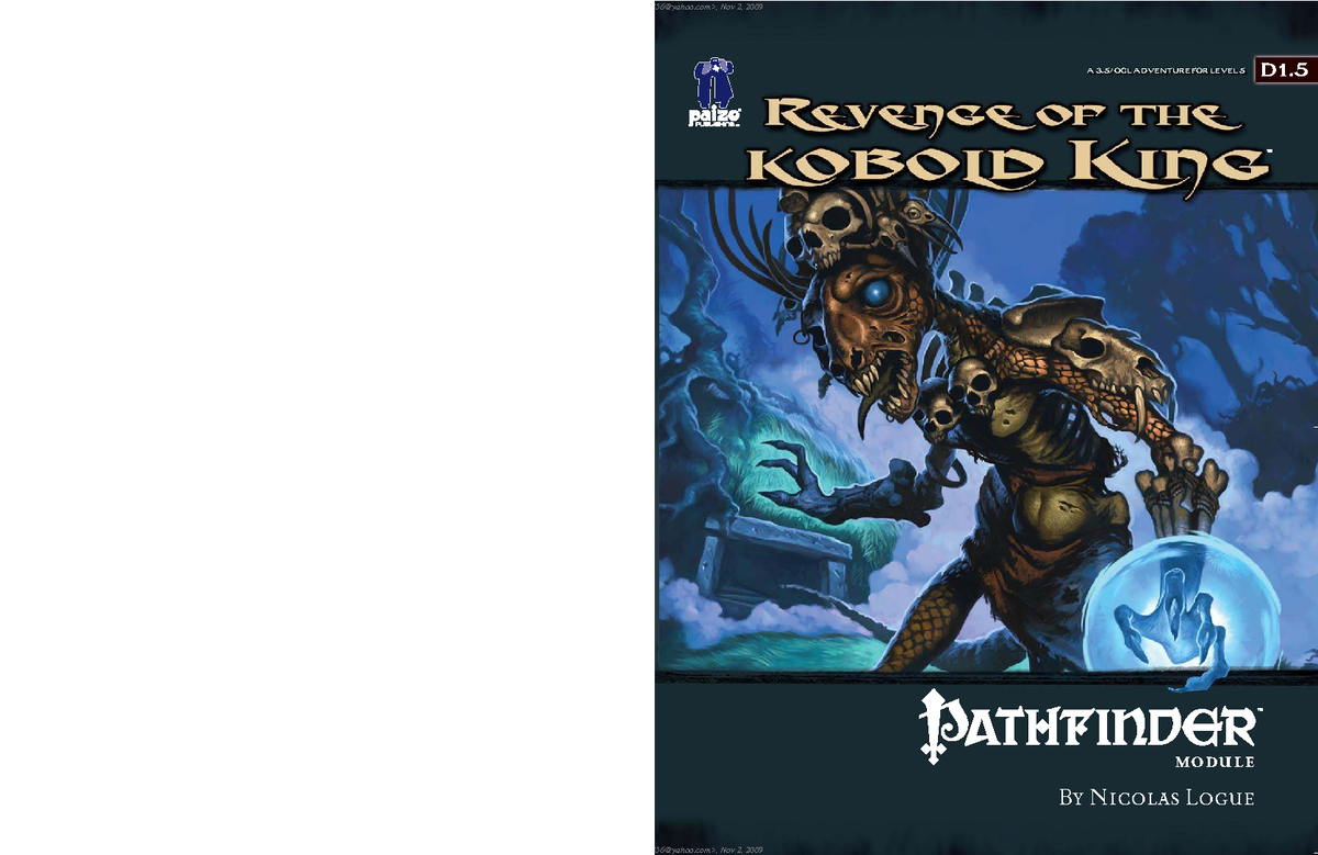 D1.5: Revenge of the Kobold King - A Level 5 Adventure Guide - Studocu