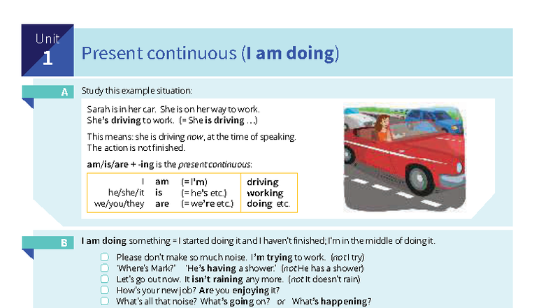 Unit 1: Present Continuous (I am doing) - Jayden's Study Notes - Studocu
