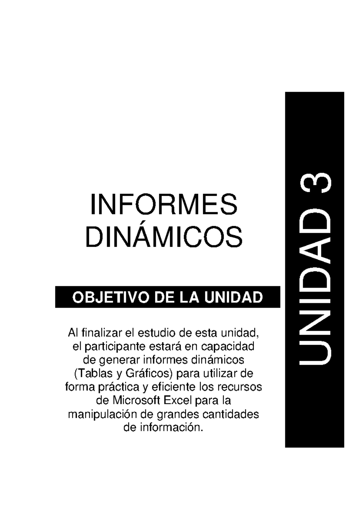 Manual Unidad 3: Generación de Informes y Gráficos en Excel - Studocu