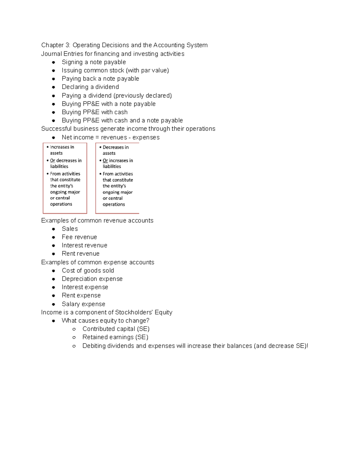 Financial Accounting: Ch. 3 - Operating Decisions & Journal Entries ...