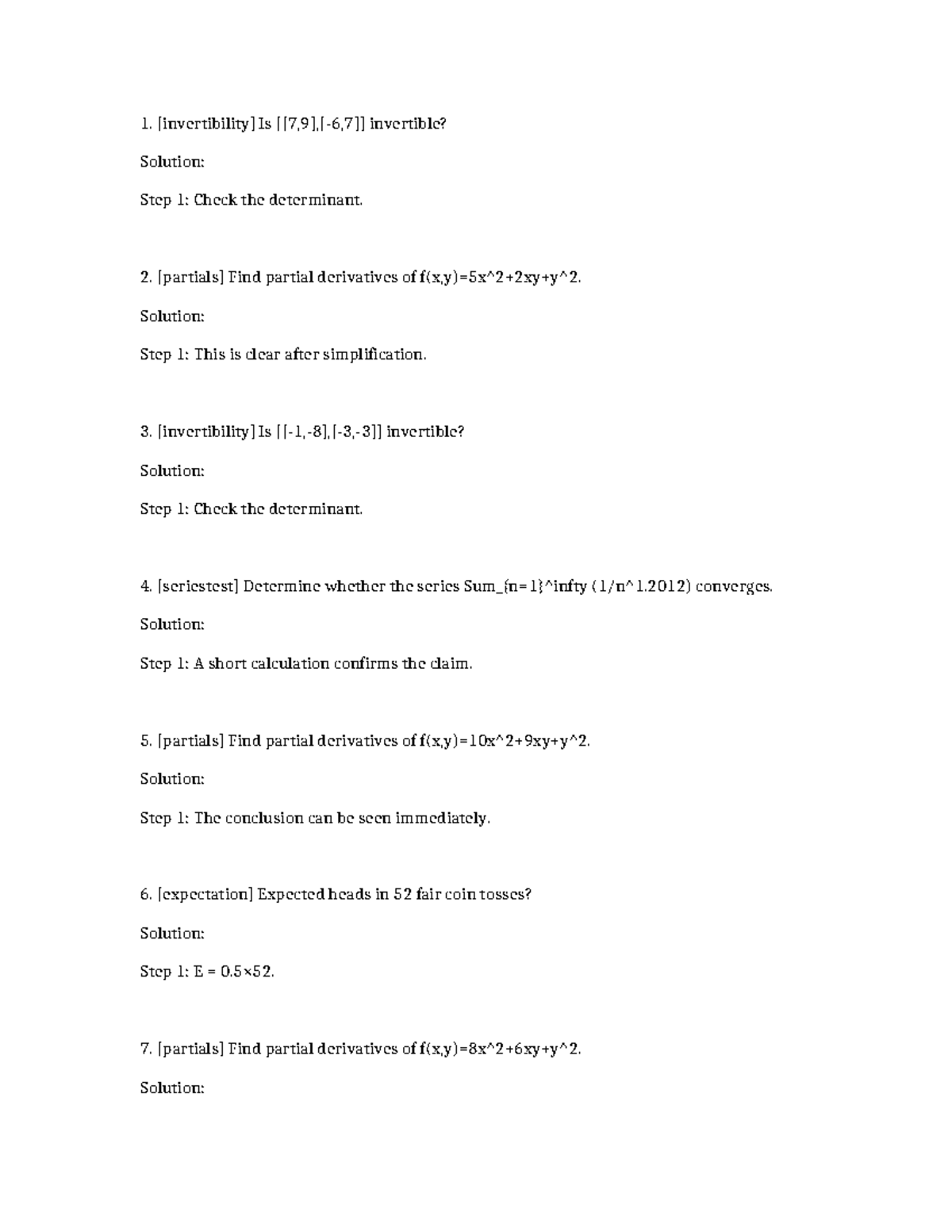 Math 6106: Invertibility Solutions and Partial Derivatives - Studocu