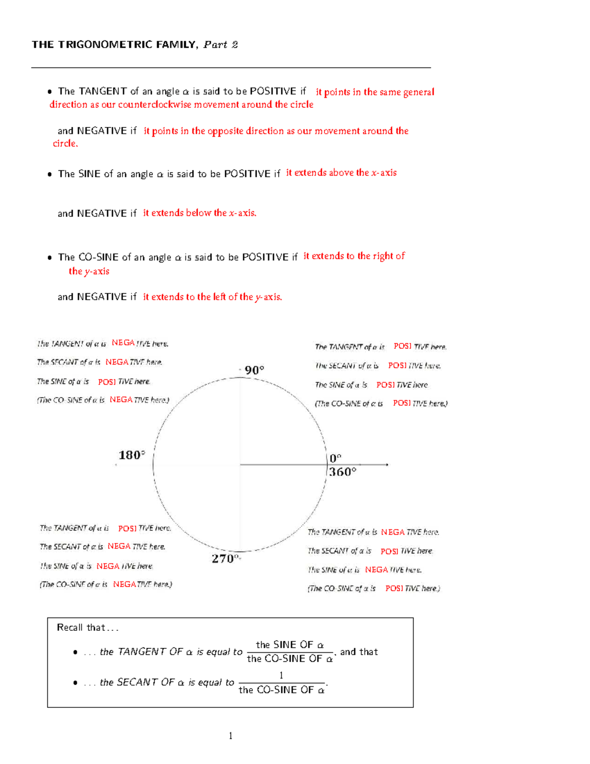 Trigonometric Functions: Understanding Sine, Cosine, and Tangent (MATH ...