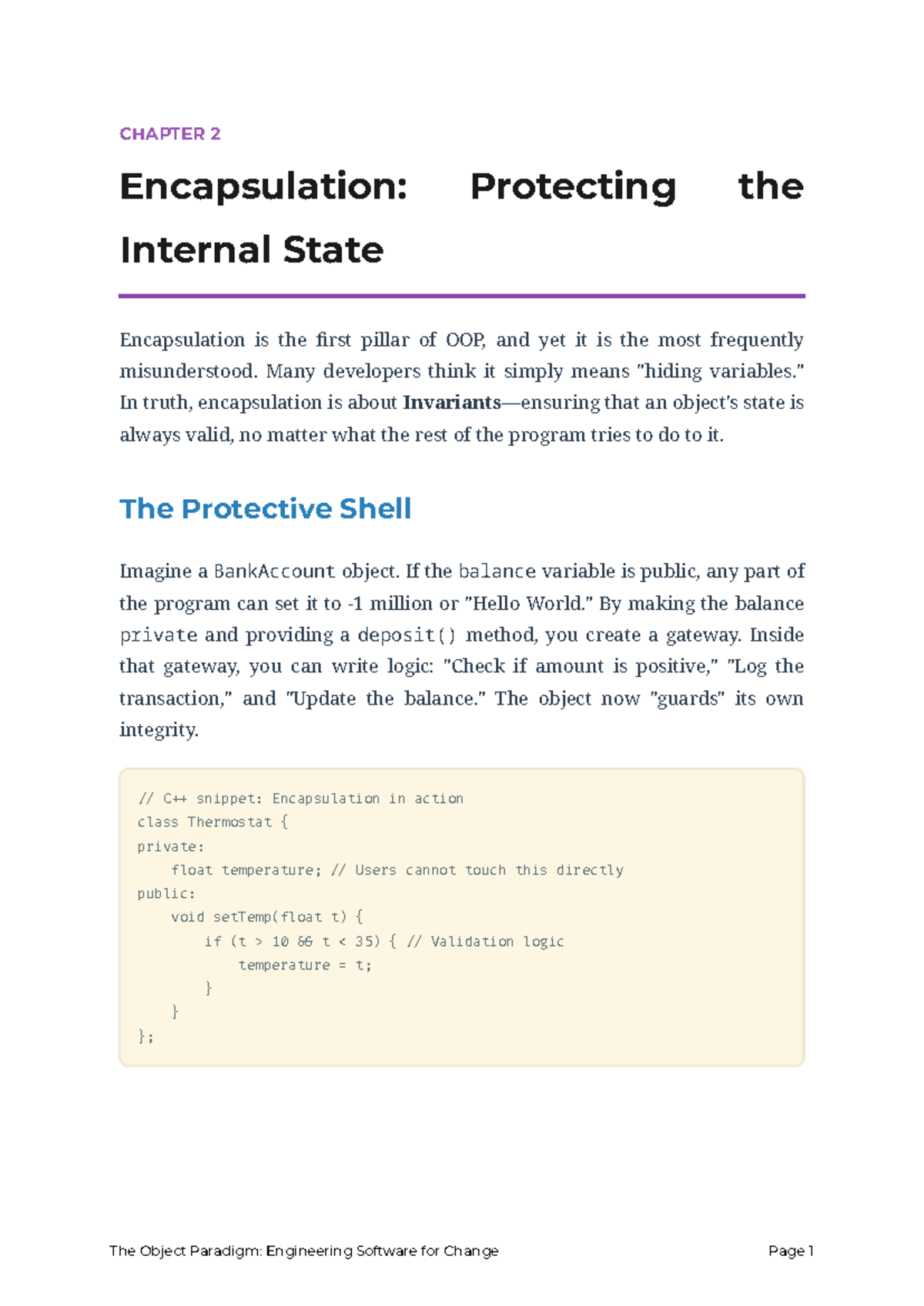CHAPTER 2: Understanding Encapsulation in OOP Concepts - Studocu