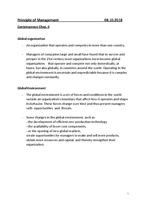 Summary Principles of Management - Summary Principles of Management ...