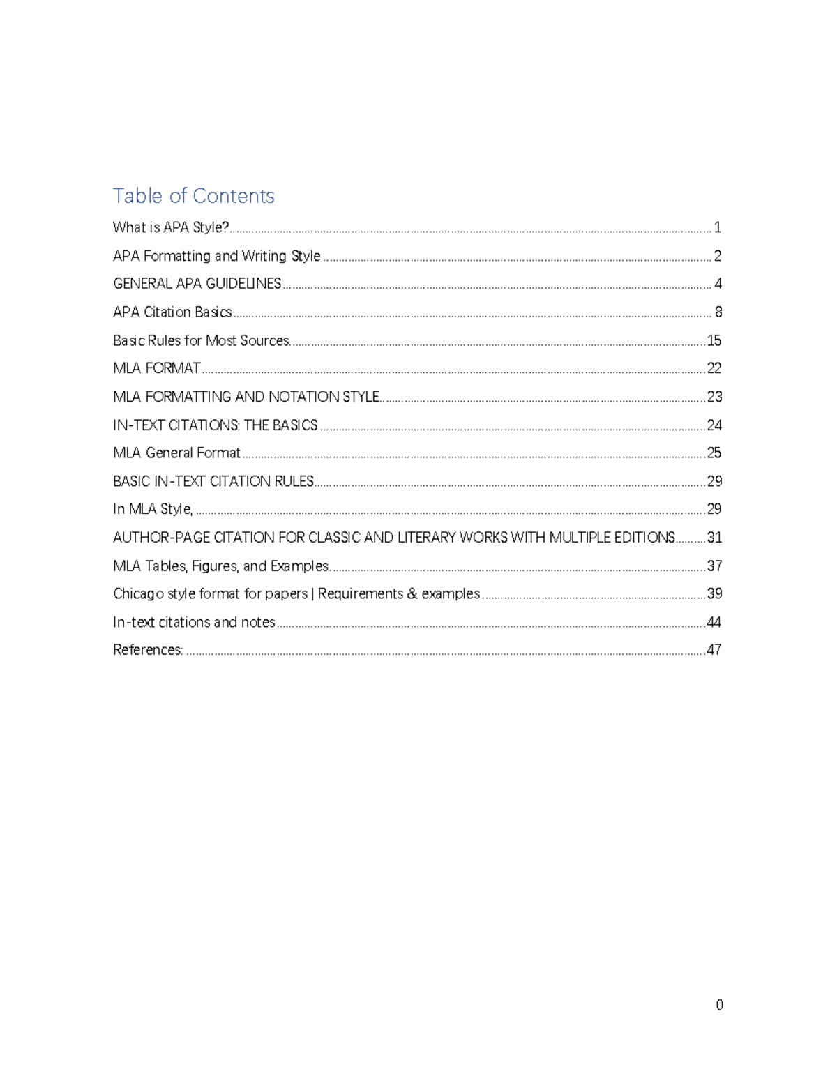 Ilide - review - Table of Contents What is APA Style? APA Formatting ...